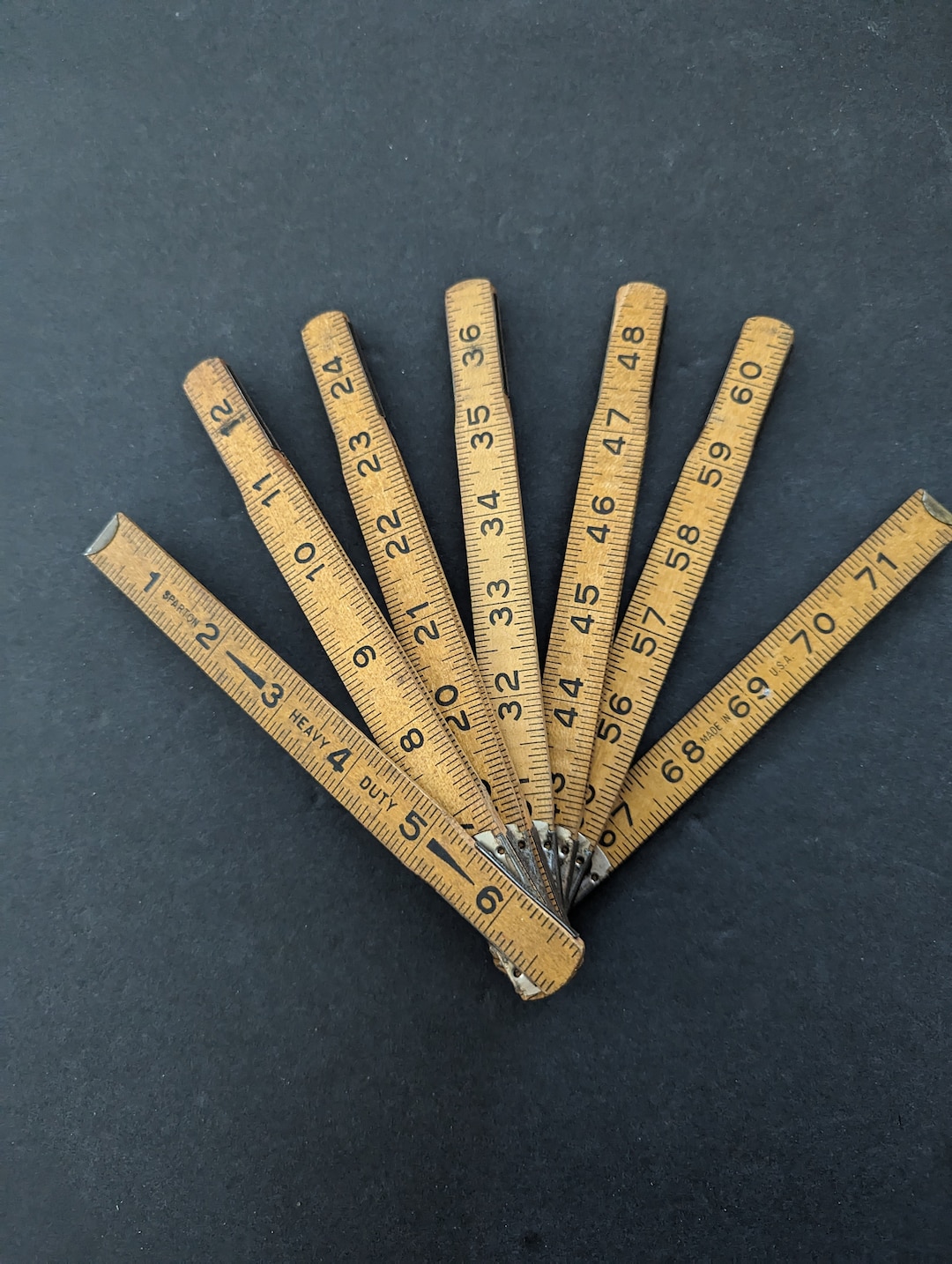 Vintage Sparton Wood Folding Ruler , Carpenters Wood Heavy Duty ...