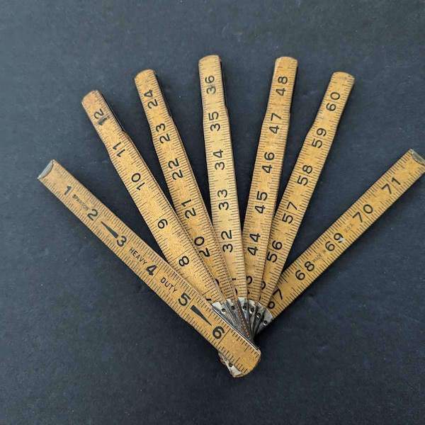 Folding Wood Ruler - Etsy
