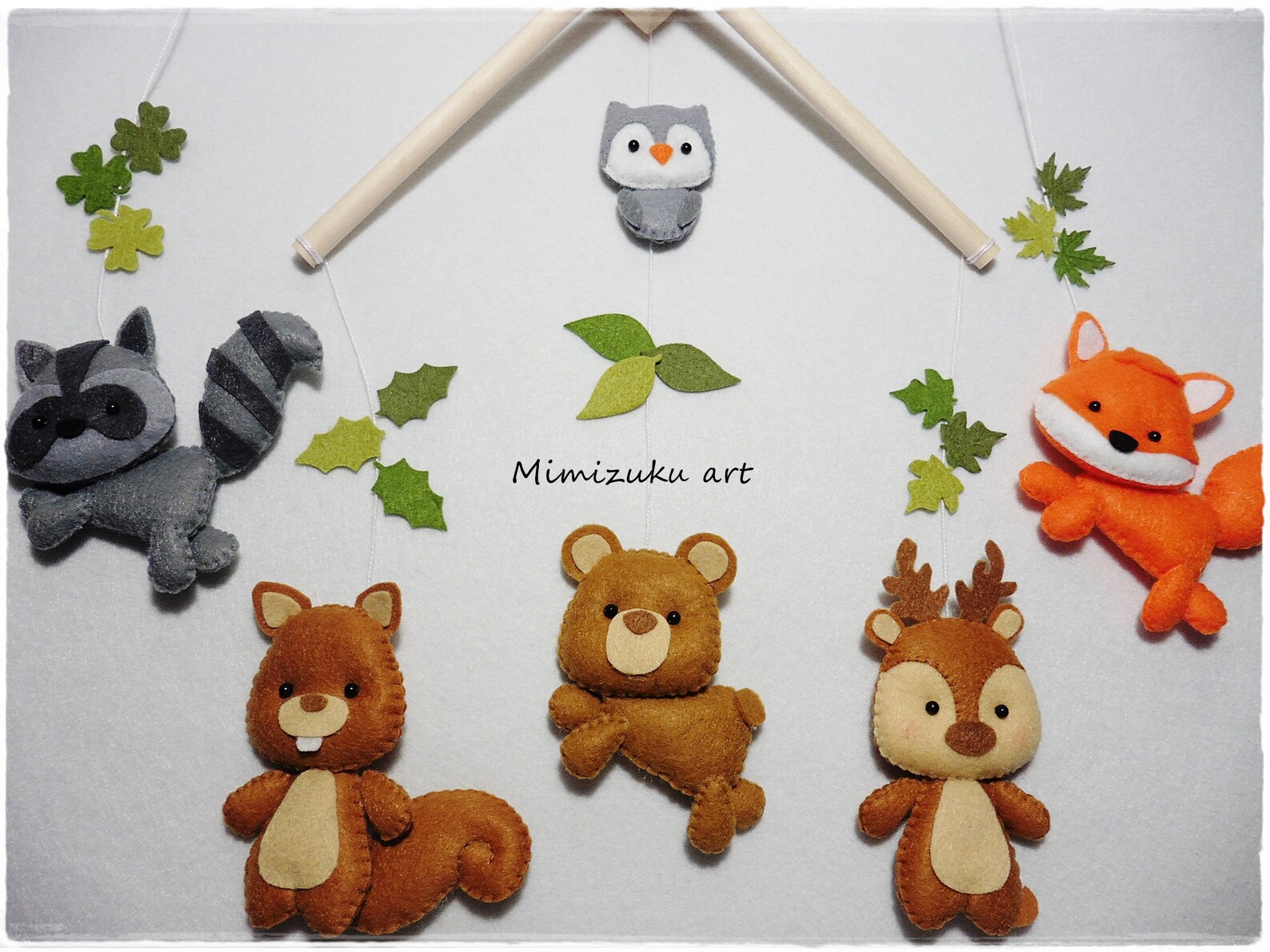 Woodland Felt Mobile Forest Felt Mobile Newborn Gift for - Etsy