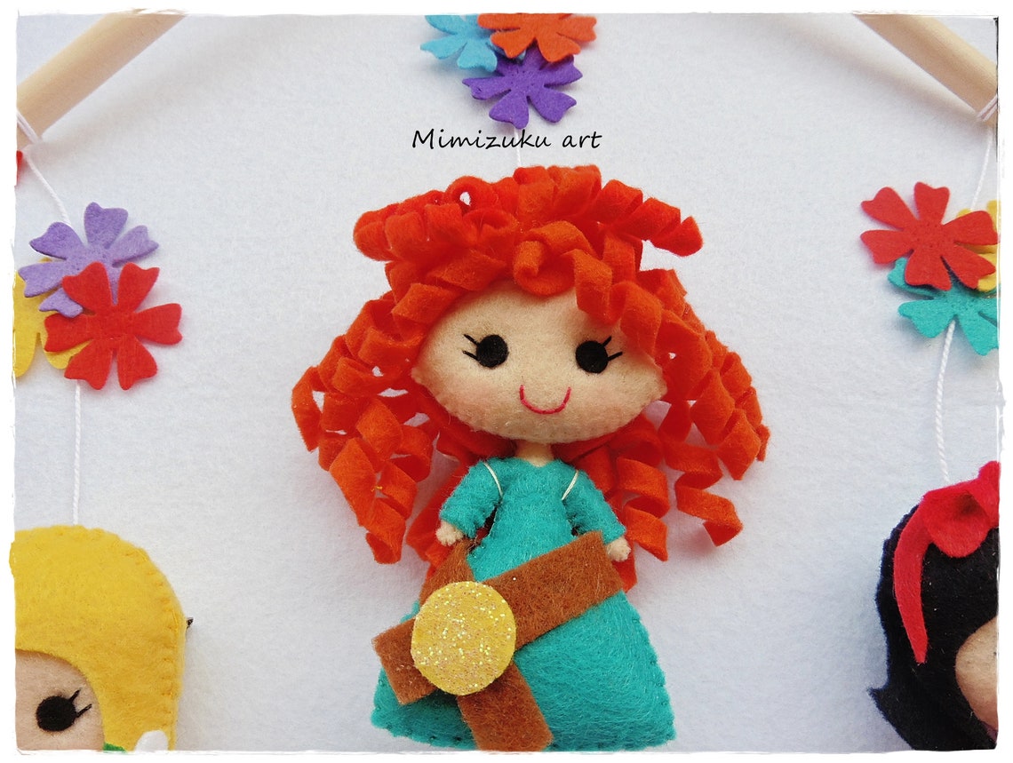 Princesses Mobile Felt Crib Mobile Baby Sprinkle Gift From - Etsy