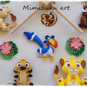 The Lion King Baby Felt Mobile, Felt Mobile Gift for Baby, Newborn Gift ...