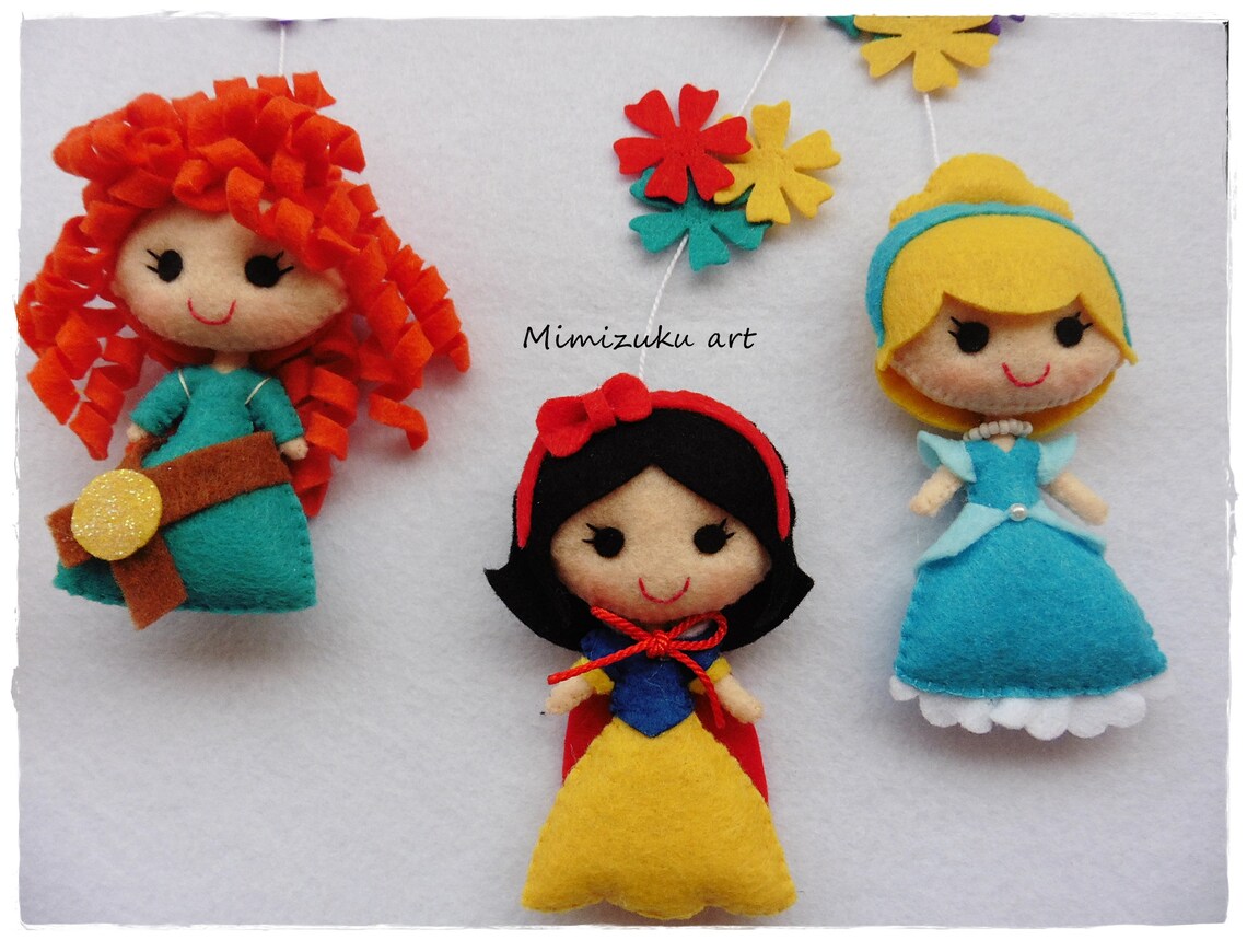 Princesses Mobile Felt Crib Mobile Baby Sprinkle Gift From - Etsy