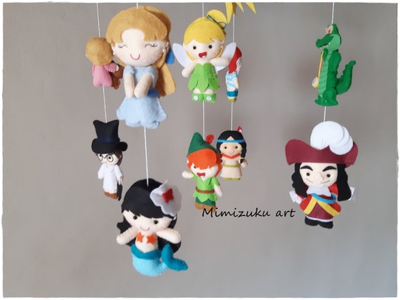 Peter Pan Felt Mobile Newborn Gift for Babyshower Felt - Etsy