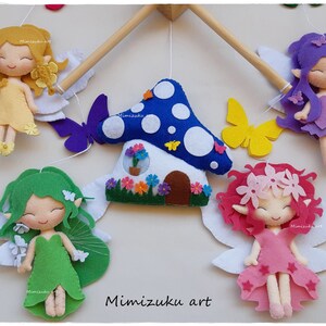 Fairies Mobile House Fairies Felt Mobile Sweet Fairies Baby - Etsy