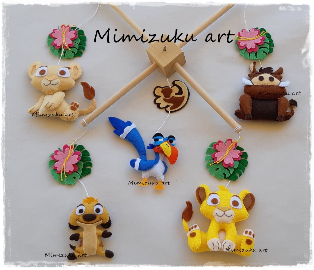 The Lion King Baby Felt Mobile, Felt Mobile Gift for Baby, Newborn Gift ...