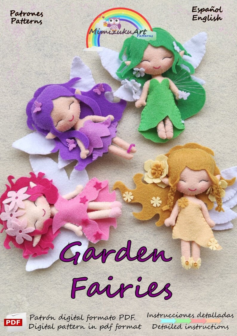 Fairies Doll Pattern Pdf Soft Toys Sewing Patterns Easy - Etsy