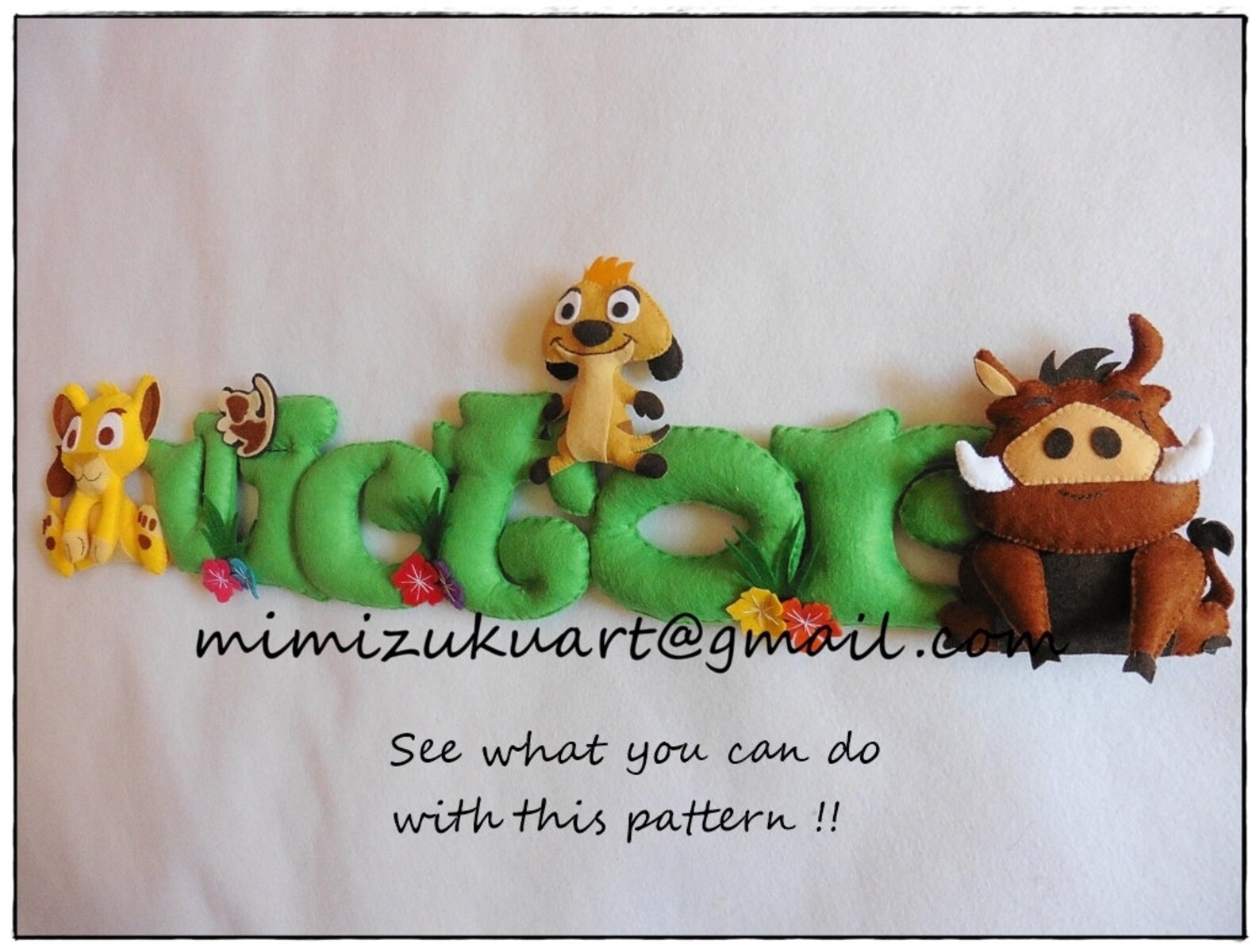 Simba Felt Pattern DIY Sewing Pattern Sewing Pattern for | Etsy