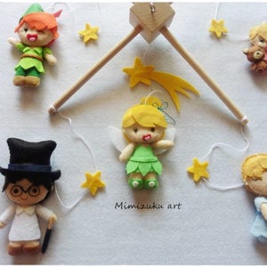 Peter Pan Felt Mobile, Newborn Gift for Babyshower, Felt Mobile Gift ...