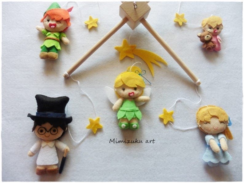 Peter Pan Felt Mobile Newborn Gift for Babyshower Felt - Etsy