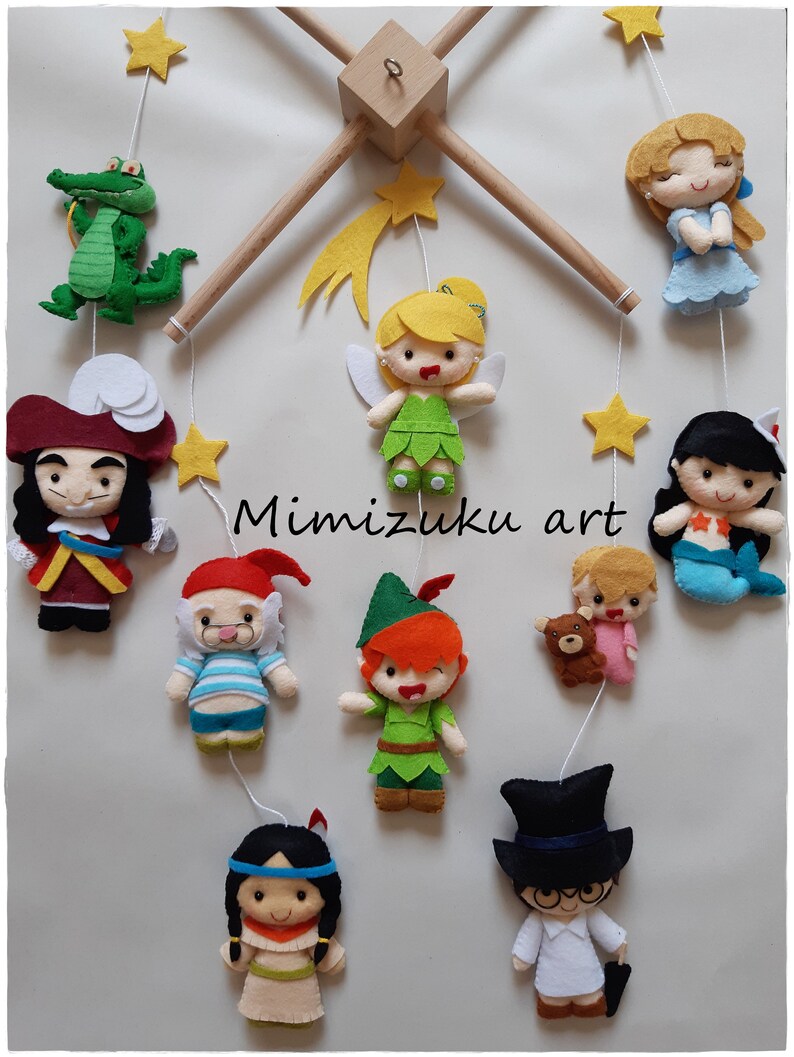Peter Pan Felt Mobile Newborn Gift for Babyshower Felt - Etsy