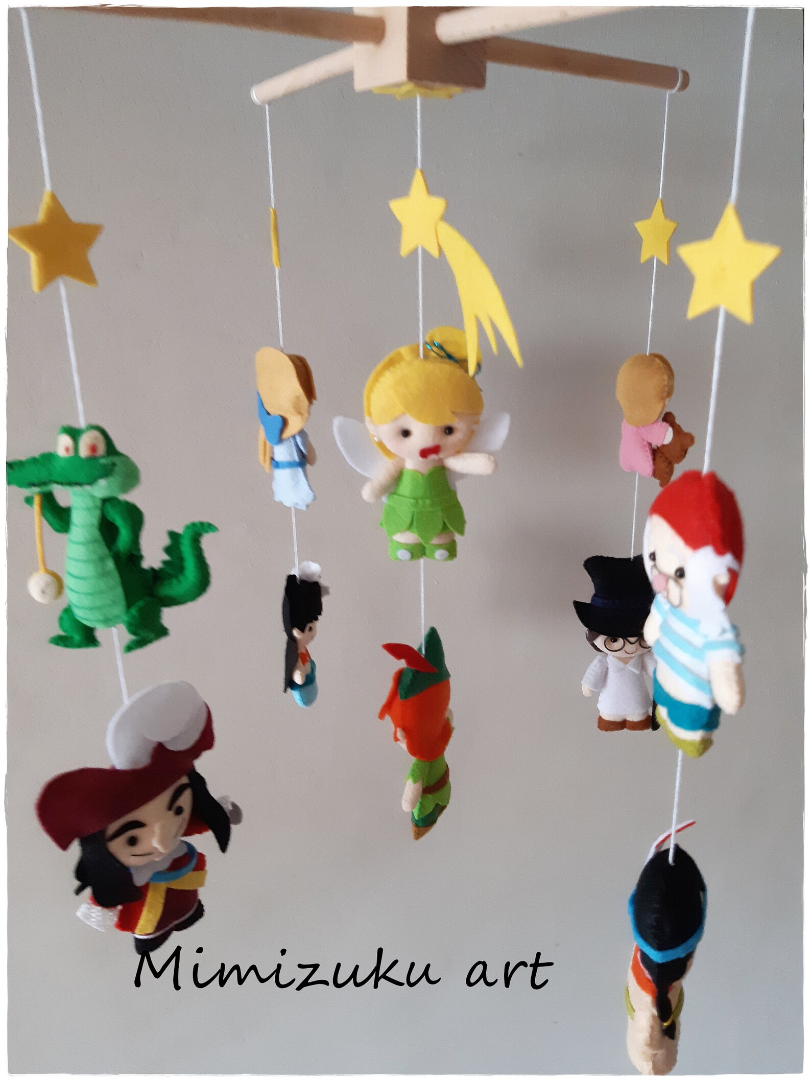 Peter Pan felt mobile newborn gift for babyshower felt | Etsy