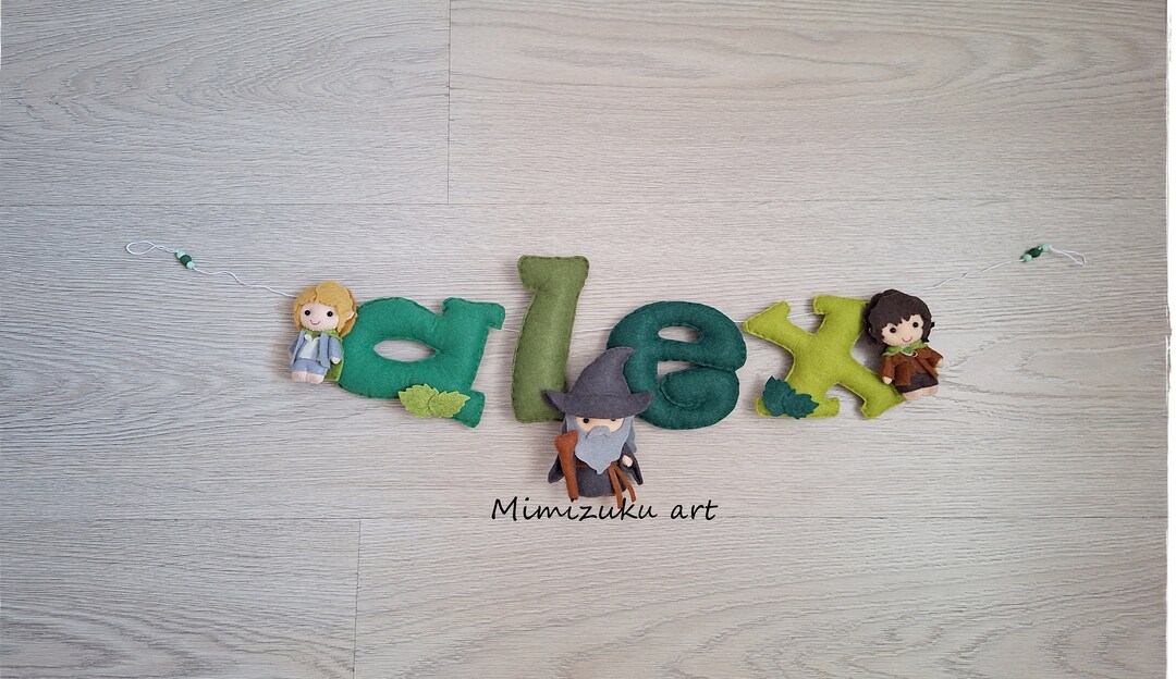 Lord of the Rings felt name banner, Lord of the Rings felt garland ...