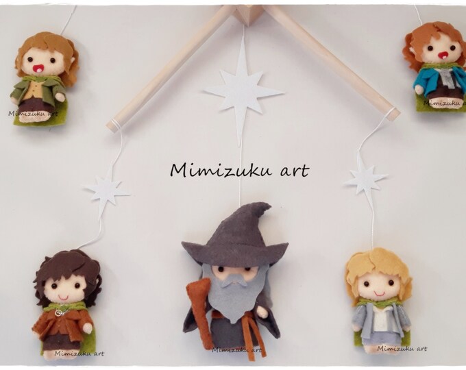 Lord of the Rings Baby Mobile, Newborn Gift for Babyshower, Felt Mobile ...