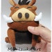 Pumbaa Felt Pattern DIY Sewing Pattern Sewing Pattern for - Etsy