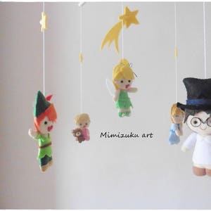 Peter Pan Felt Mobile, Newborn Gift for Babyshower, Felt Mobile Gift ...