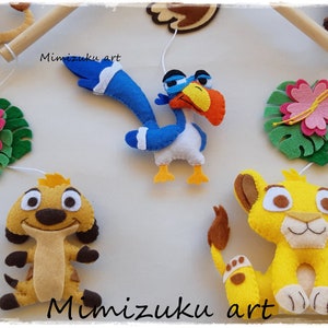 The Lion King Baby Felt Mobile, Felt Mobile Gift for Baby, Newborn Gift ...