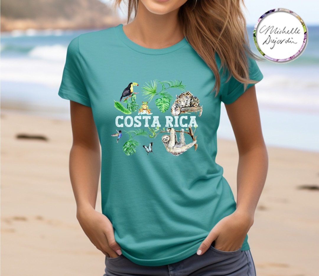 Costa Rica T-shirt Pura Vida Shirt Jungle Wildlife T Sloth T-shirt ...