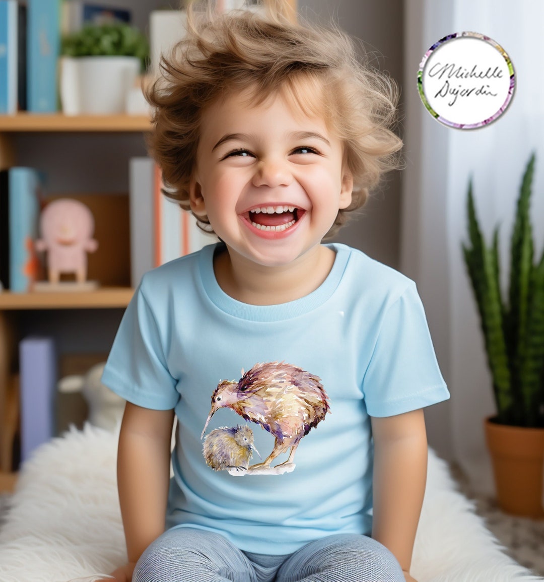 Kiwi T-shirt for Toddlers Mother and Kiwi Chick Small Kids Clothing NZ ...