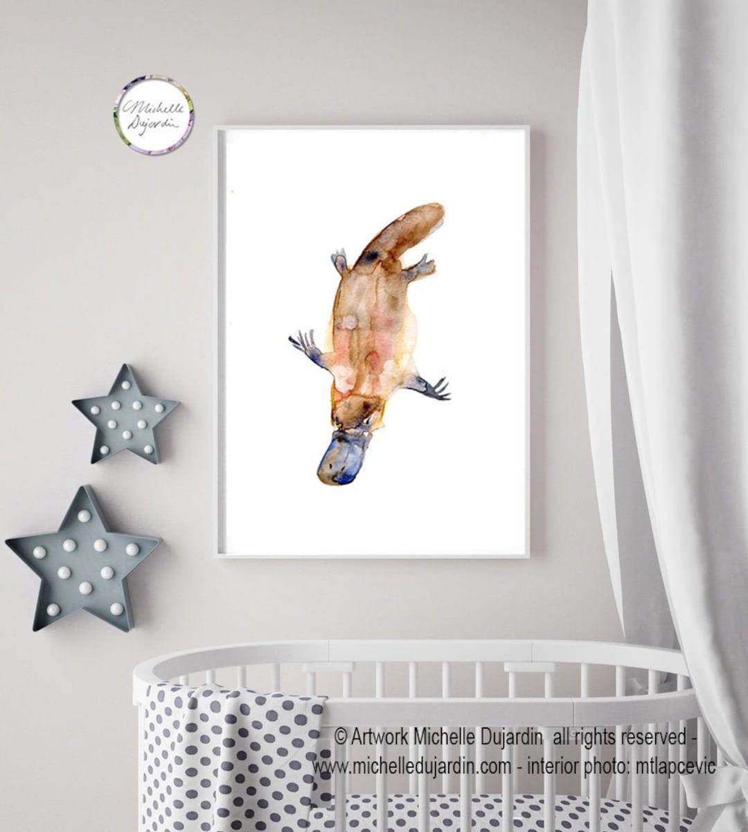 Platypus Art, Platypus Watercolor Painting, Illustration by Michelle ...