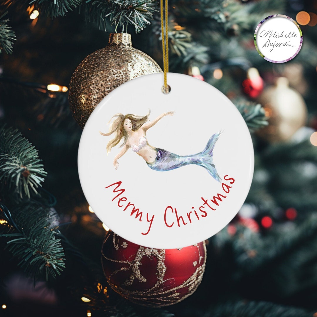 Mermaid Christmas Ornament Gift for Mermaid Lover Christmas Tree ...