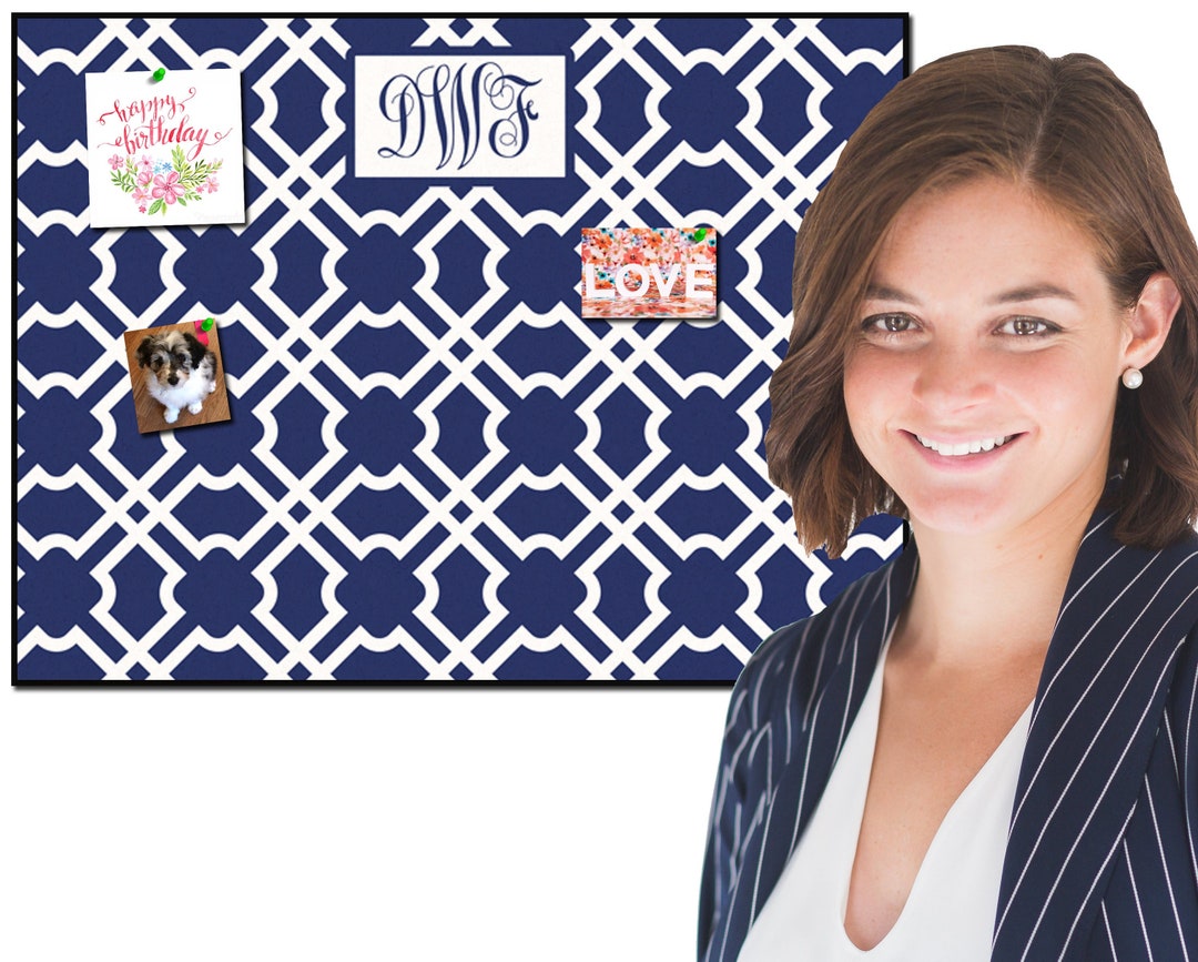 College Cork Bulletin Boards - Geo Tile Pattern - Etsy