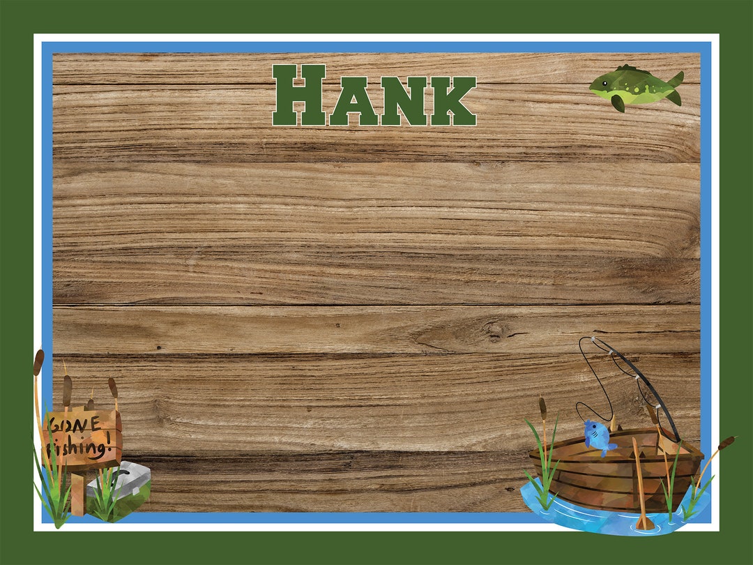 Personalized Fishing Themed Cork Bulletin Board - Etsy