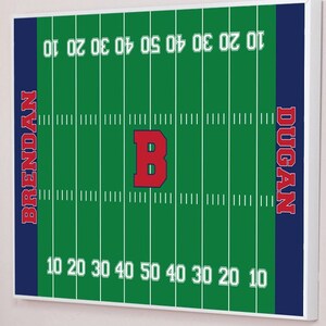 Personalized Football Field Cork Board: Custom Bulletin Board - Etsy