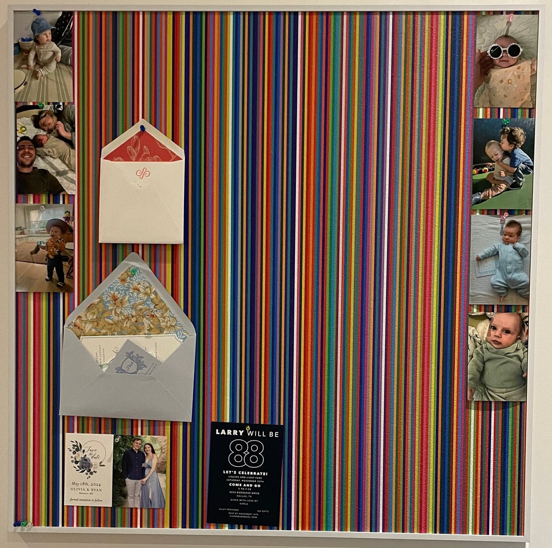 Custom Cork Bulletin Boards Sleek Stripes Design Bulletin Board, Pin ...