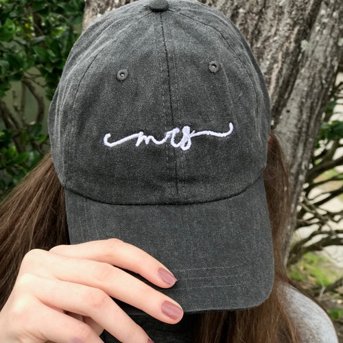 CUSTOM MRS Handwriting Script Baseball Caps Bridal Gifts - Etsy