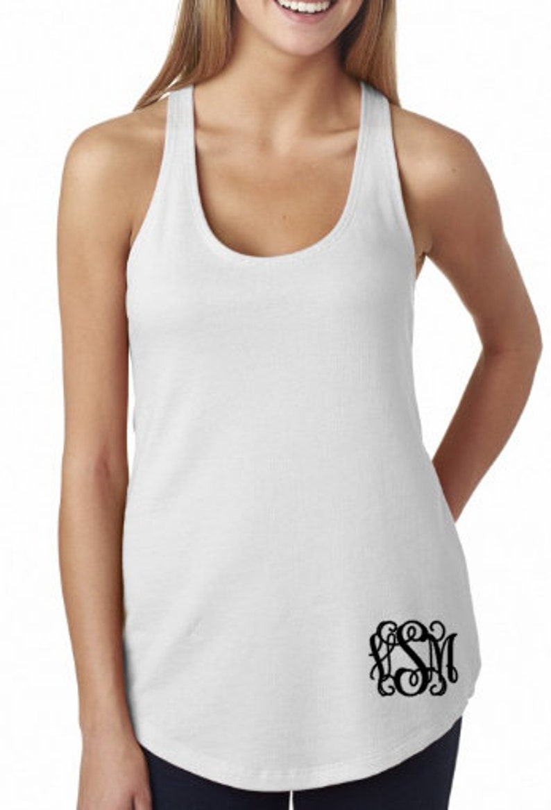 Monogrammed Racerback Tank Top - Etsy