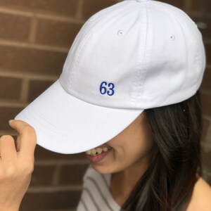 Embroidered Lower Left Number Baseball Cap - Personalized Gifts ...