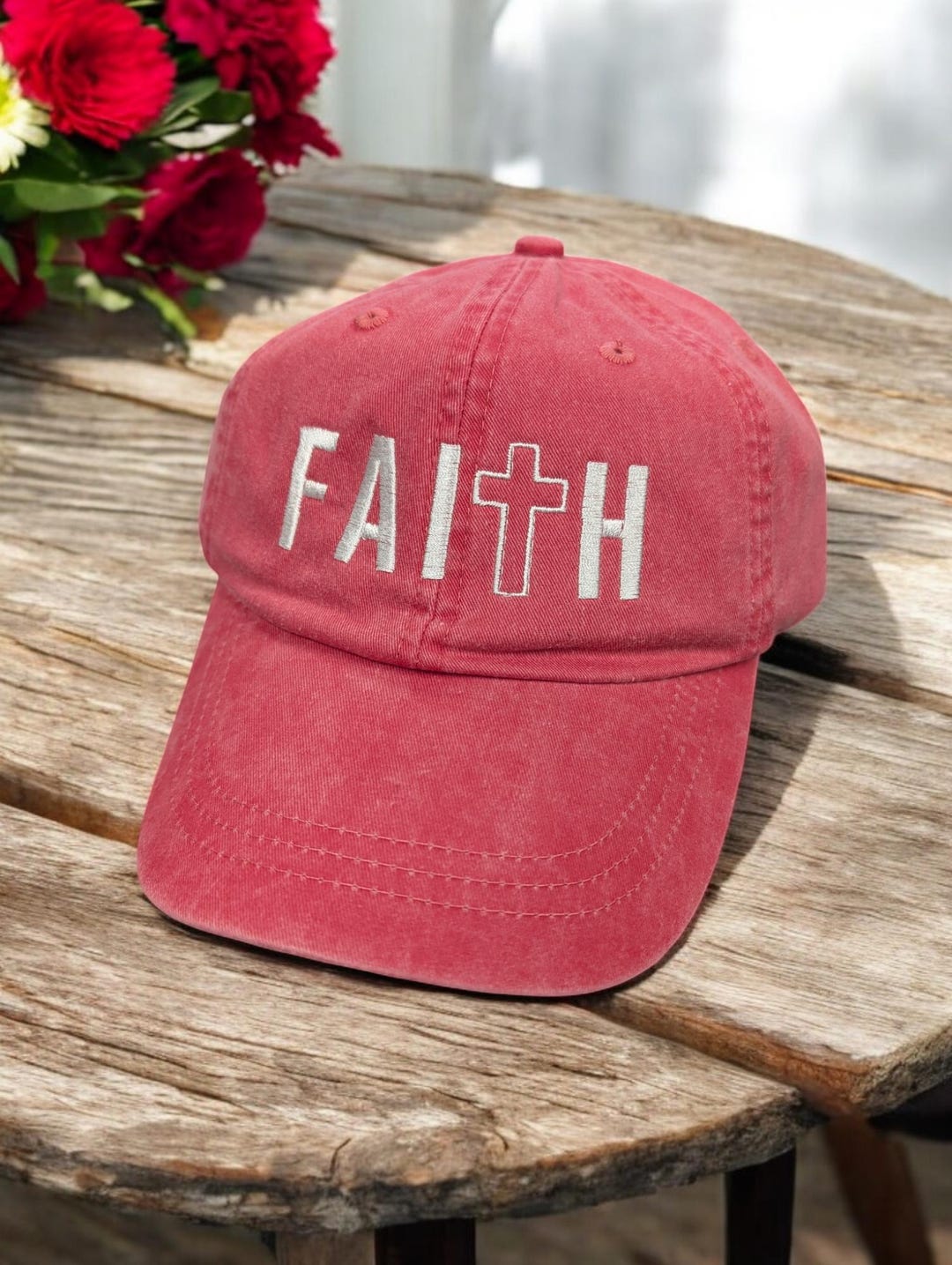 Embroidered FAITH With Cross Baseball Hat - Summer Beach Hats - Blessed ...