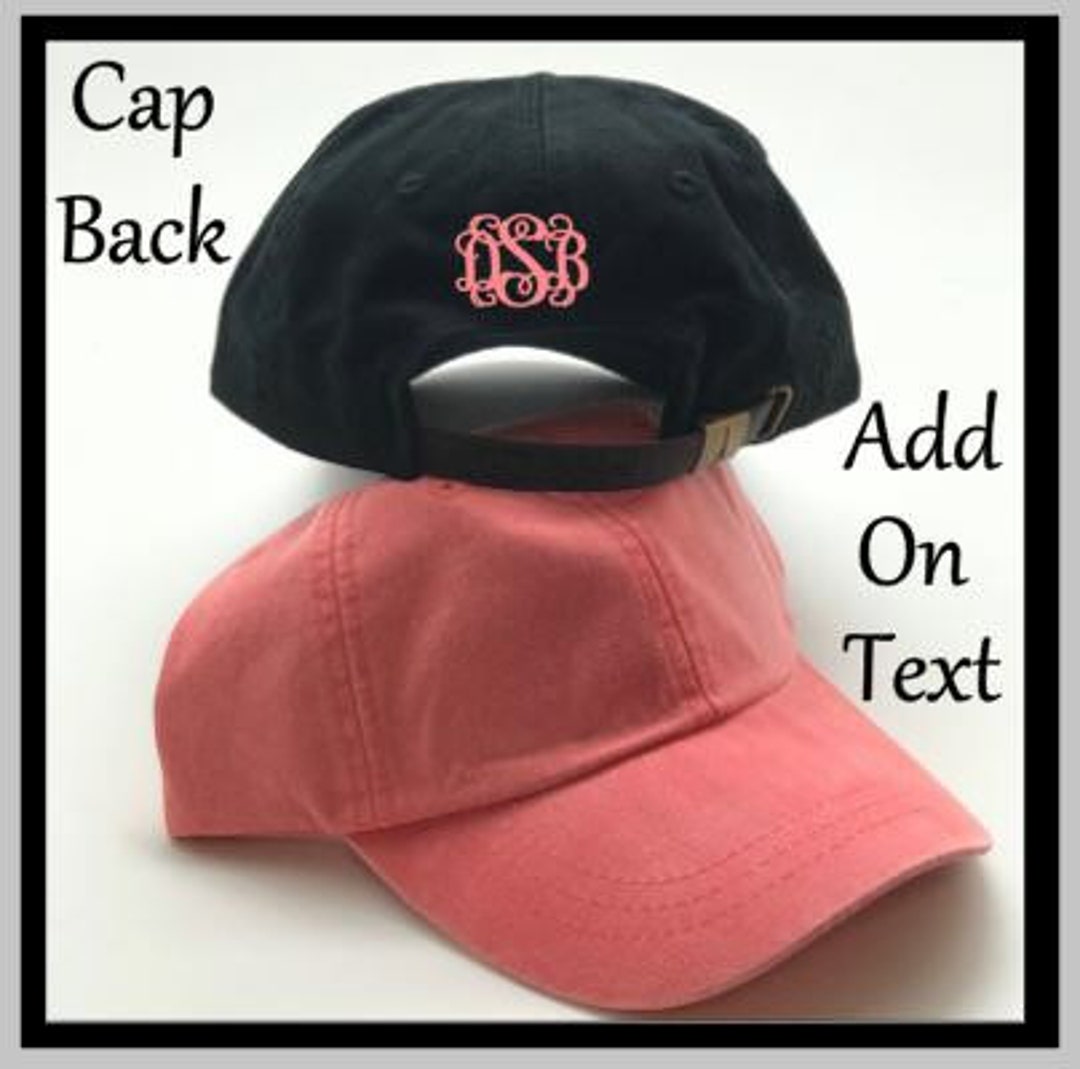Cap Back - Back of Cap Text Add On - Etsy