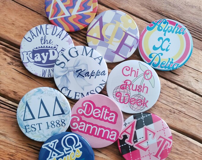 BEDAZZLED SORORITY BUTTONS - Etsy
