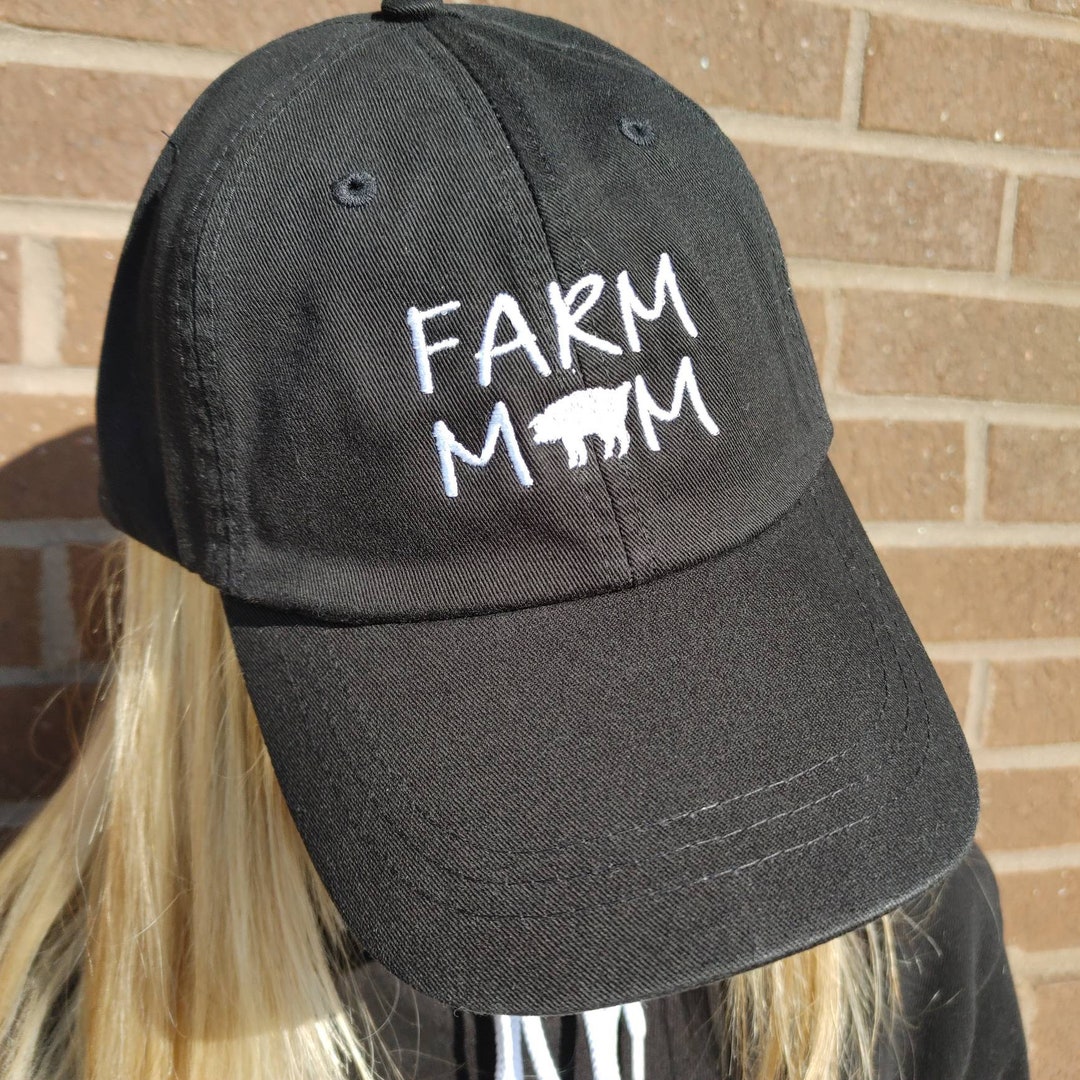 Embroidered Farm Mom Pig Mom Custom Hat- Farm Life- Pig Momma - Custom ...