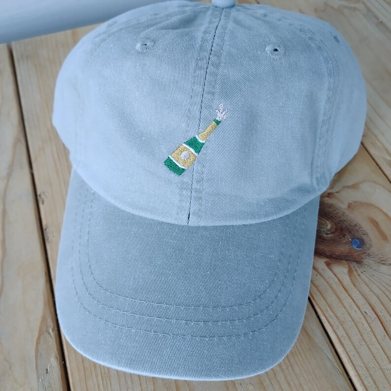 Embroidered Champagne Bottle Hat - Custom Brunch Life Hat - Mimosa ...
