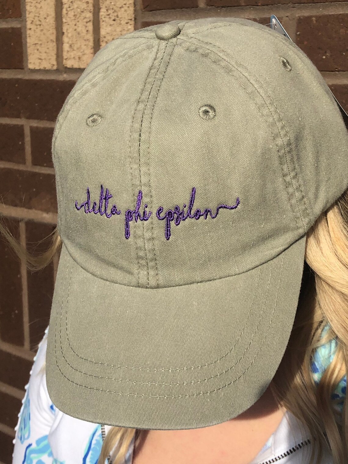 Delta Phi Epsilon Handwriting Script Hat Officially Licensed - Etsy