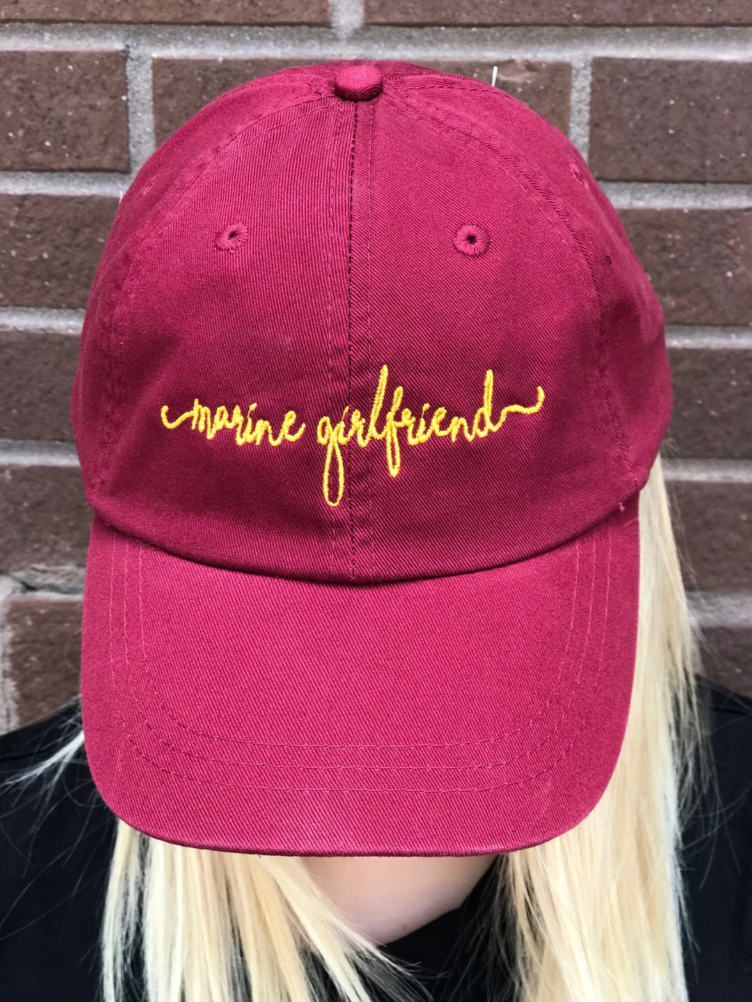 Embroidered Marine Girlfriend Cap - USMC - Proud Marine Girlfrind ...
