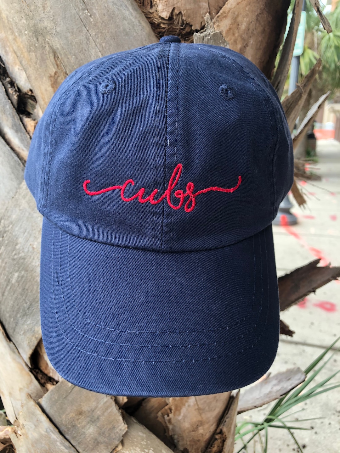Embroidered Cubs Handwriting Script Ball Cap - Etsy
