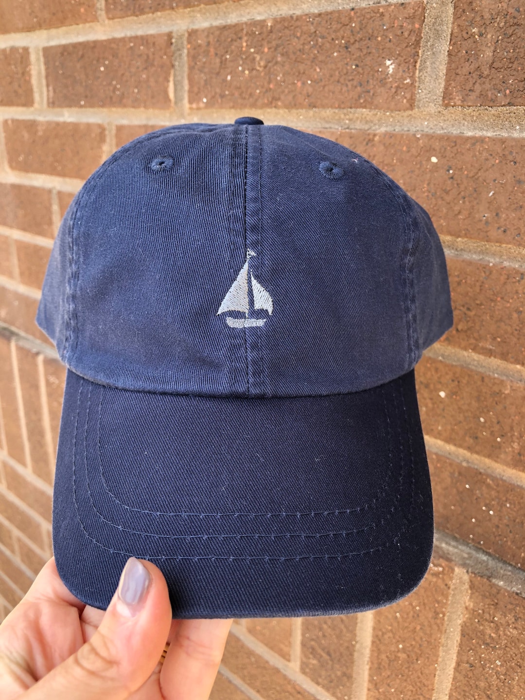 Embroidered Tiny Sailboat Baseball Cap Tiny Design Ball Hats - Etsy