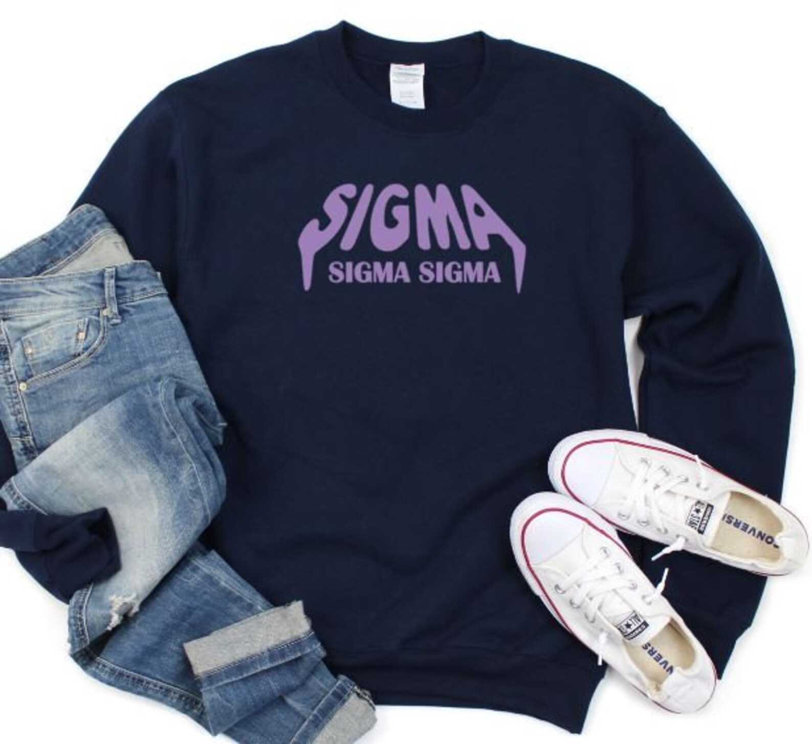 Officially Licensed Sigma Sigma Sigma Drip Crew Neck | Etsy