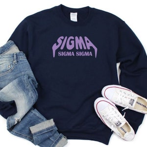 Officially Licensed Sigma Sigma Sigma Drip Crew Neck Sweatshirt - Etsy