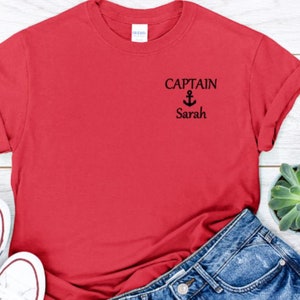 Boating Gift for Captain Shirt Custom Name Fisherman Gift - Etsy