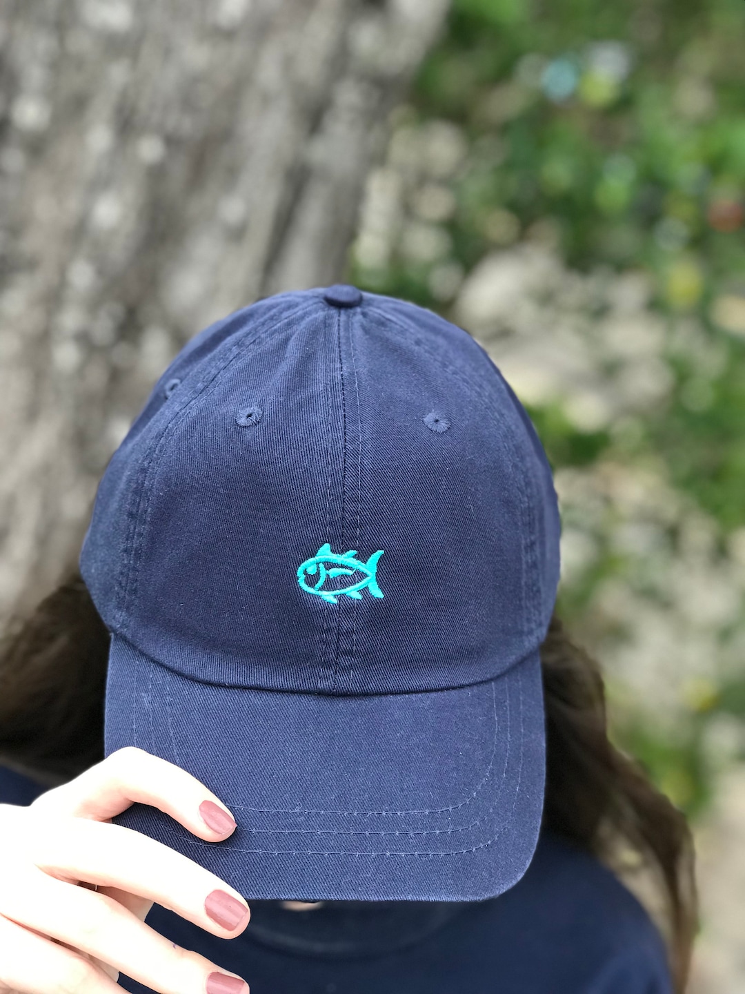 Embroidered Fishing Hat Tuna Baseball Hat Tiny Design Ball Caps ...