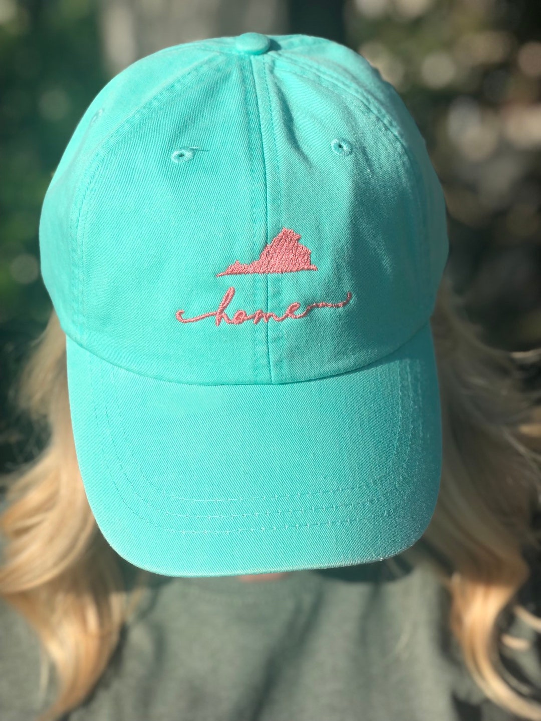 Handwriting Home Baseball Cap Home State Hats - Etsy