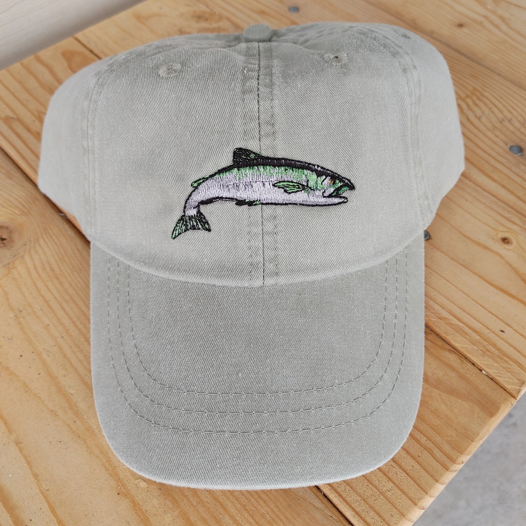 Atlantic Salmon Cap - Embroidered Men Women Fish Wildlife Hat - Outdoor ...