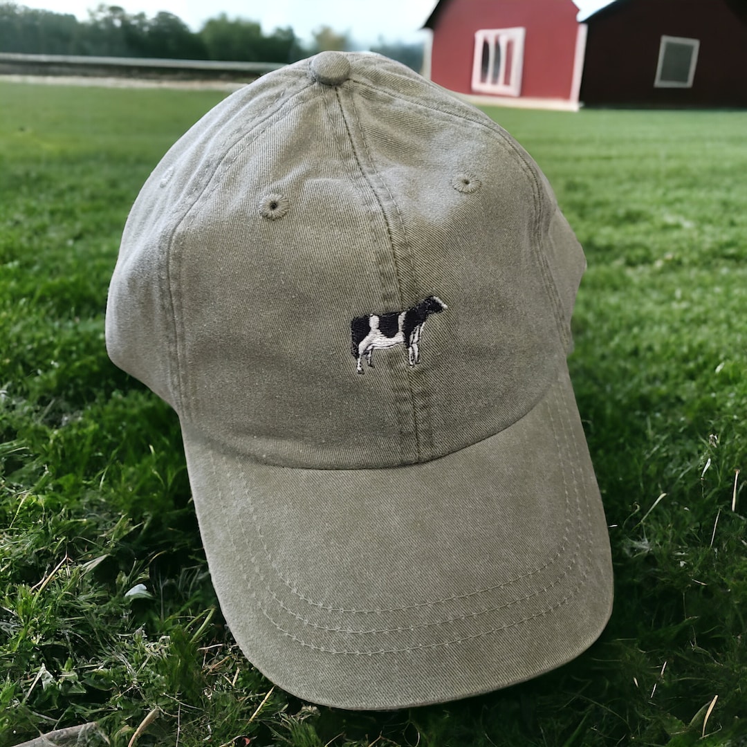 Embroidered Holstein Cow Hat- Farm Life- Dairy Cattle - Custom Hat ...
