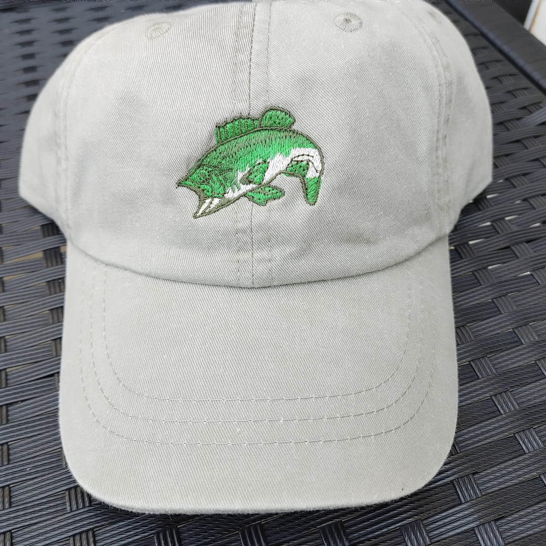 Embroidered Large Mouth Bass Cap - Fishing Hat - Mom Dad Wildlife ...