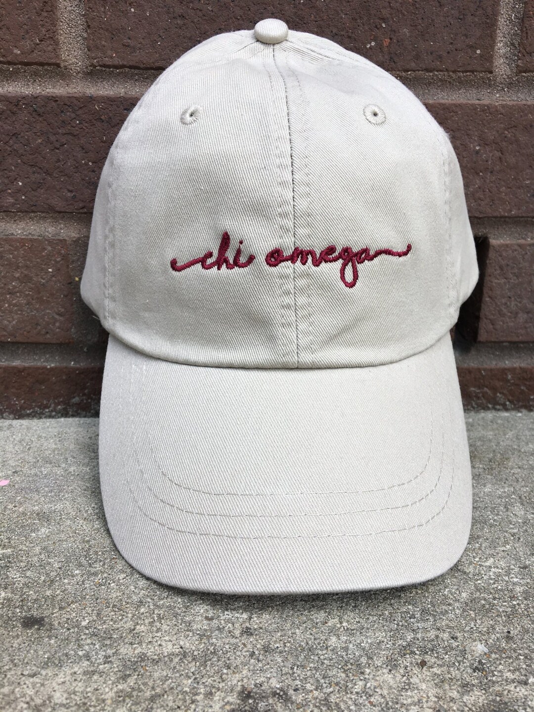 Chi Omega Handwriting Script Baseball Hat - Chi Omega Officially ...