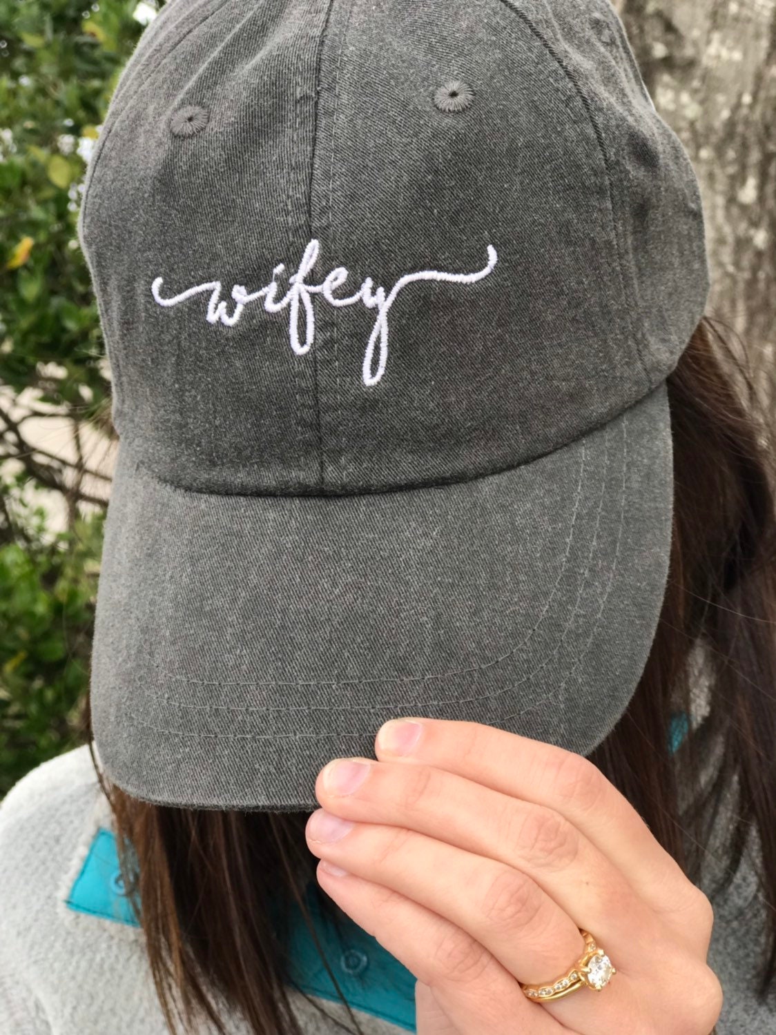 Wifey Handwriting Script Baseball Cap Engagement Gifts | Etsy